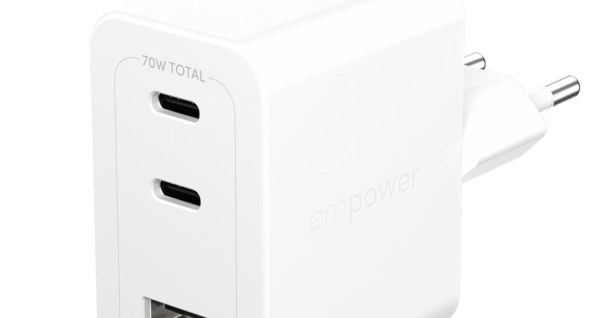 empower™ by PanzerGlass® Turbo 70W Multiple Charger incl. 2 x USB-C
