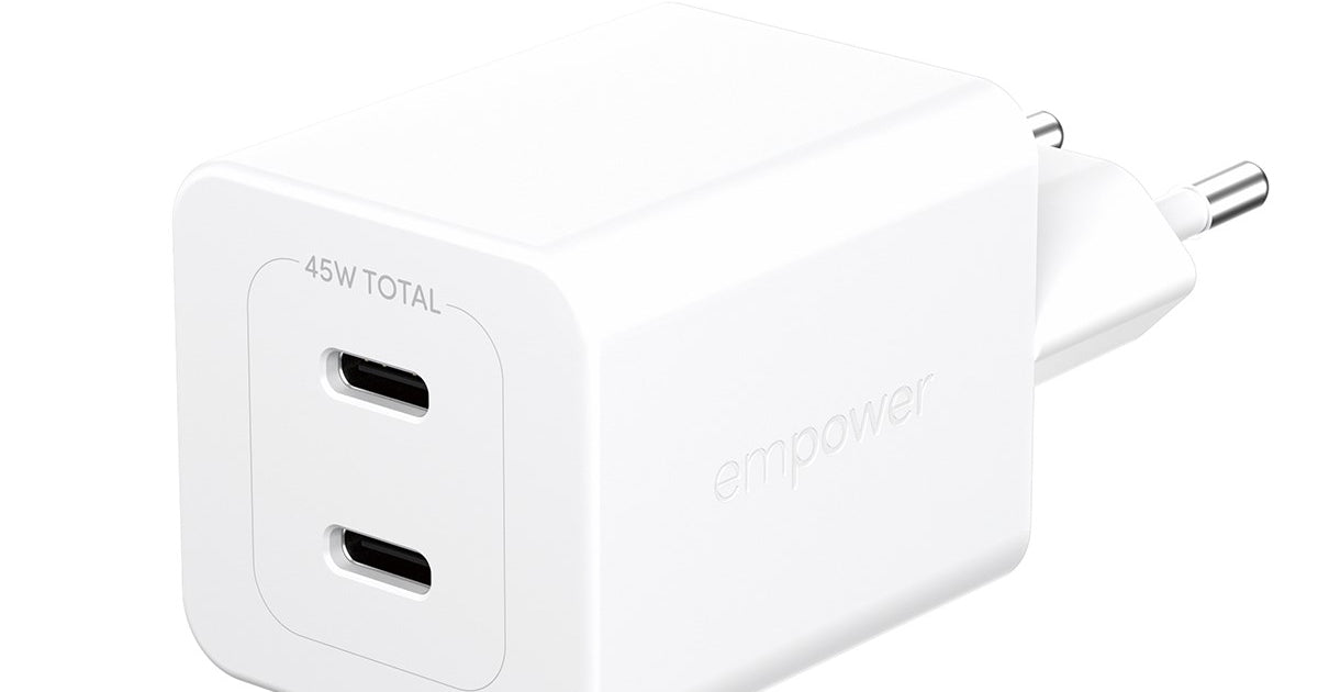 empower™ by PanzerGlass® Turbo 45W Charger incl. 2 x USB-C | EU Plug