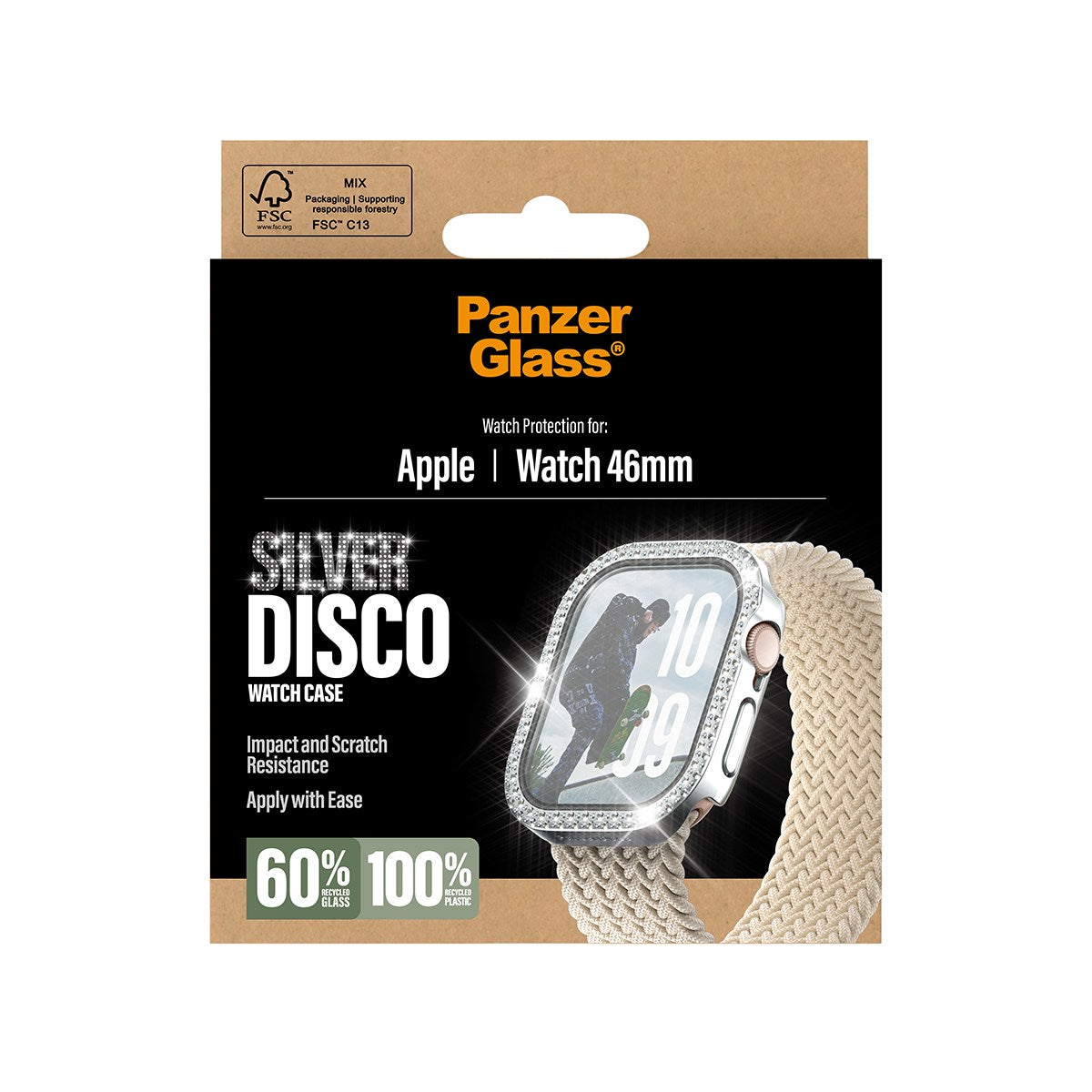 PanzerGlass® Full body Case Disco Silver Series 11 | 10 | 46mm